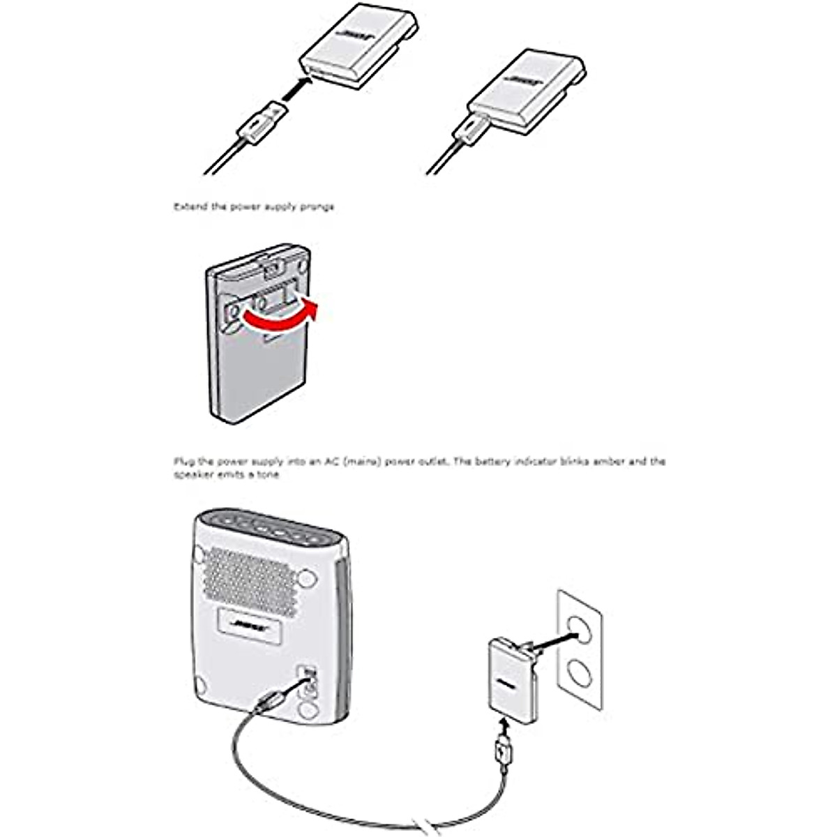 PowerHOOD UL Charger Compatible with Bose SoundLink Mini II &SoundLink Revolve Bluetooth Speaker Charger and Noise Masking Sleepbuds Wall Adapter 776716-0010, Phihong PSA05F-050QALD-H