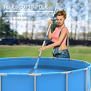 Oxseryn Cordless Pool Vacuum, Portable Rechargeable Pool Vacuum Cleaner, 45 Mins Run Time, Ideal for Small above Ground Pools, Hot Tubs and Spas