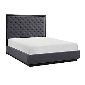 Lexicon Menotti Fabric Upholstered Bed, Cal King, Graphite