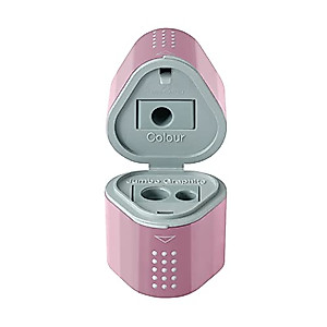 Faber-Castell Grip Trio Pencil Sharpener - Rose Shadows (Packaging May Vary)
