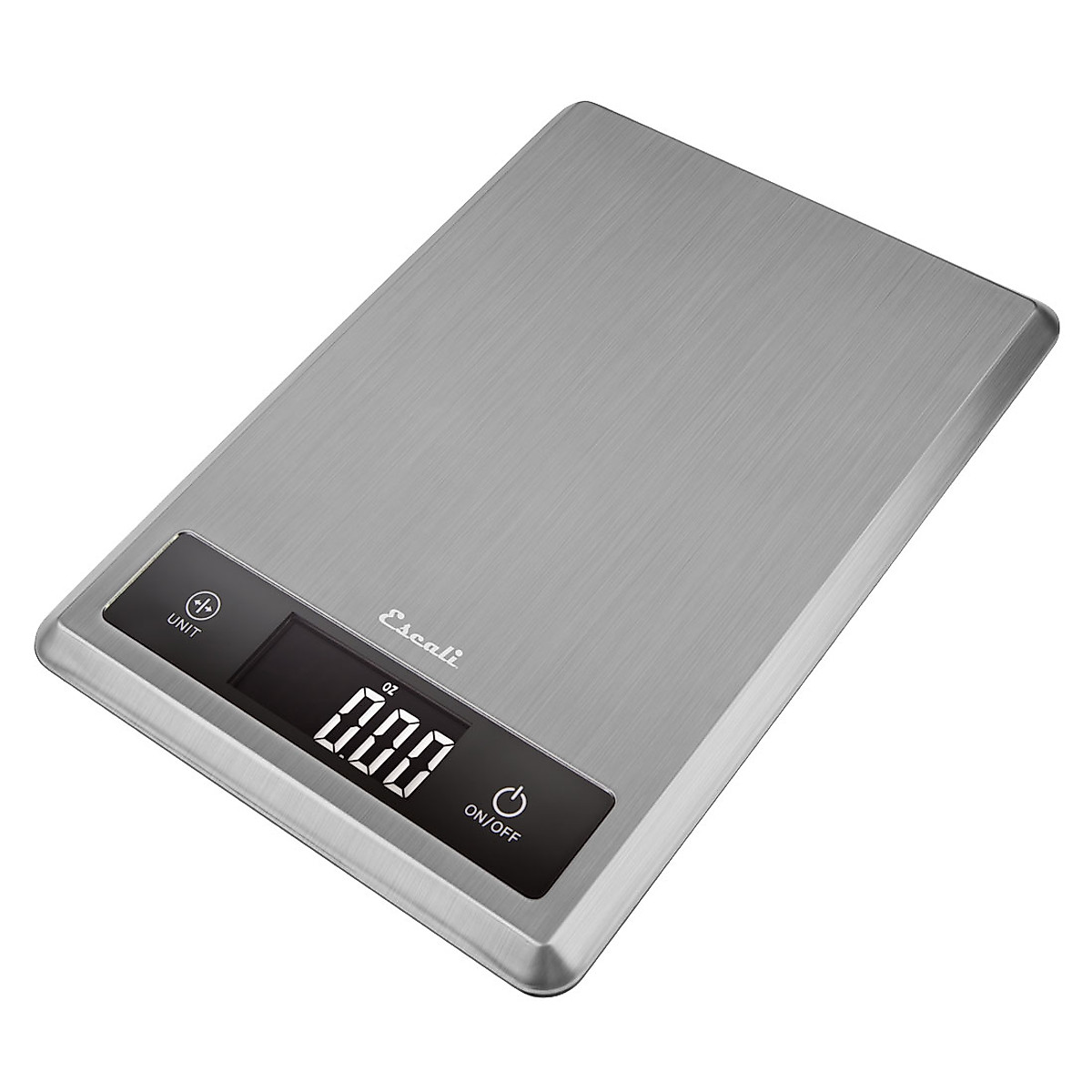 Escali T115S Ultra Thin Kitchen, Office, Herb Scale, Tare Functionality, LCD Digital Display, 11lb Capacity, Silver