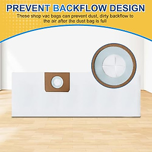 KEEPOW 4 Gallon Replacement Vacuum Bags Compatible with Vacmaster VF408 VF410P, Part# VFDB (10 Pack)