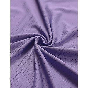 MISS FORTUNE Women Excersice Tops, Tennis Polo Shirts V-Necks Golf Top for Short Sleeves, Purple 3XL