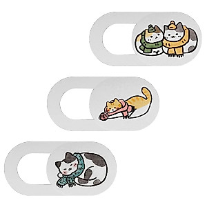 SOLUSTRE 18 pcs Camera Cover Webcam Sticker Slider Plastic Webcam Cover Laptop Camera Shutter Web cam Covers for Laptop Webcam Cover Slide Laptop Camera Sticker abs Safety Cover Japanese