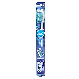 Oral-B 3D White Vivid Toothbrush, Soft, 6 Count, Packaging may Vary