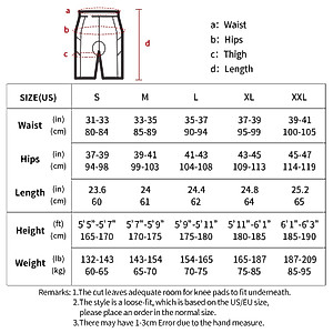 BERGRISAR Men's Cycling Shorts Mountain Bike Shorts Bicycle Shorts Biking Shorts Zipper Pockets 1806BG Grey Size X-Large