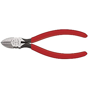 Klein Tools D202-6 Pliers, Diagonal Cutting Pliers with Tapered Nose, Induction Hardened Knives and Hot Riveted Joint, 6-Inch
