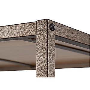 TRINITY Garment Rack with Bamboo Shelves for Clothing Storage, Closet Organization for Home, Apartment, Bedroom, Dorm Room and More, Modular Design, Bronze Poles, 30” W x 20” D x 72” H