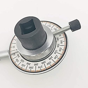 VASTOOLS Torque Angle Meter, 1/2" Drive Wrench Angle Gauge, 14" Flexible Clip Arm, CR-V Steel
