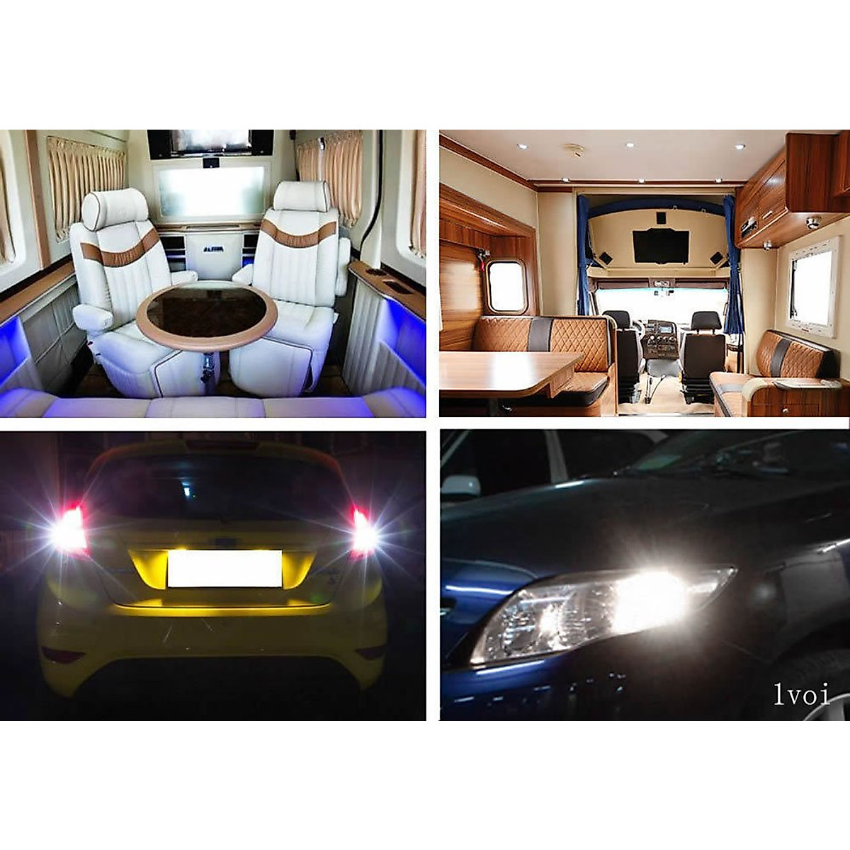 BA15S 1156 80 SMD Latest 2835 LED 1141 1003 Interior Light Bulbs Turn Signal Backup Reverse (20-packs, Super White)