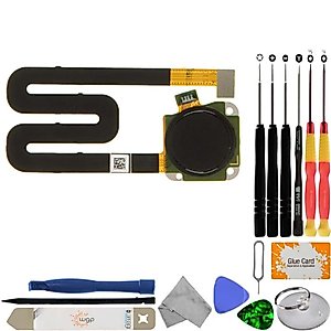 Fingerprint Scanner Assembly for Motorola Moto G6 Play (Black) with Tool Kit