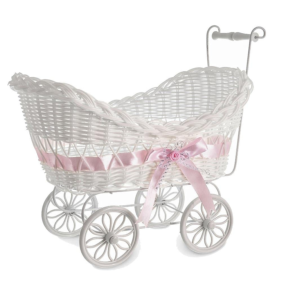 Large Tricycle Artificial Flower Vase Plant Stand-Rattan Basket Handmade Tricycle Planter Garden Decor,Bike Bicycle Pot for Weddings Home Decor Props Gift Table Centerpieces Arrangement Ornament