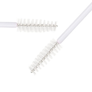 300 Pack Eyelash Mascara Wands Disposable Lash Brushes for Extensions Makeup Brush Applicators Tool Kit, White/White