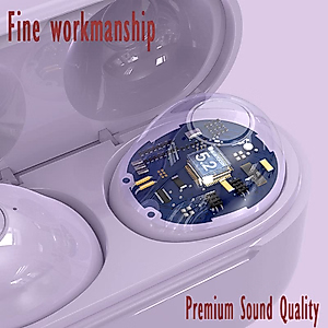 Purple Smallest Invisible Earbuds Hidden For Work Wireless Bluetooth Micro Sleep Mini Small Tiny Earbuds For Small Ears Invisible Earbud Small Ear Buds Cute Noise Cancelling Earbud Sleepping Bud