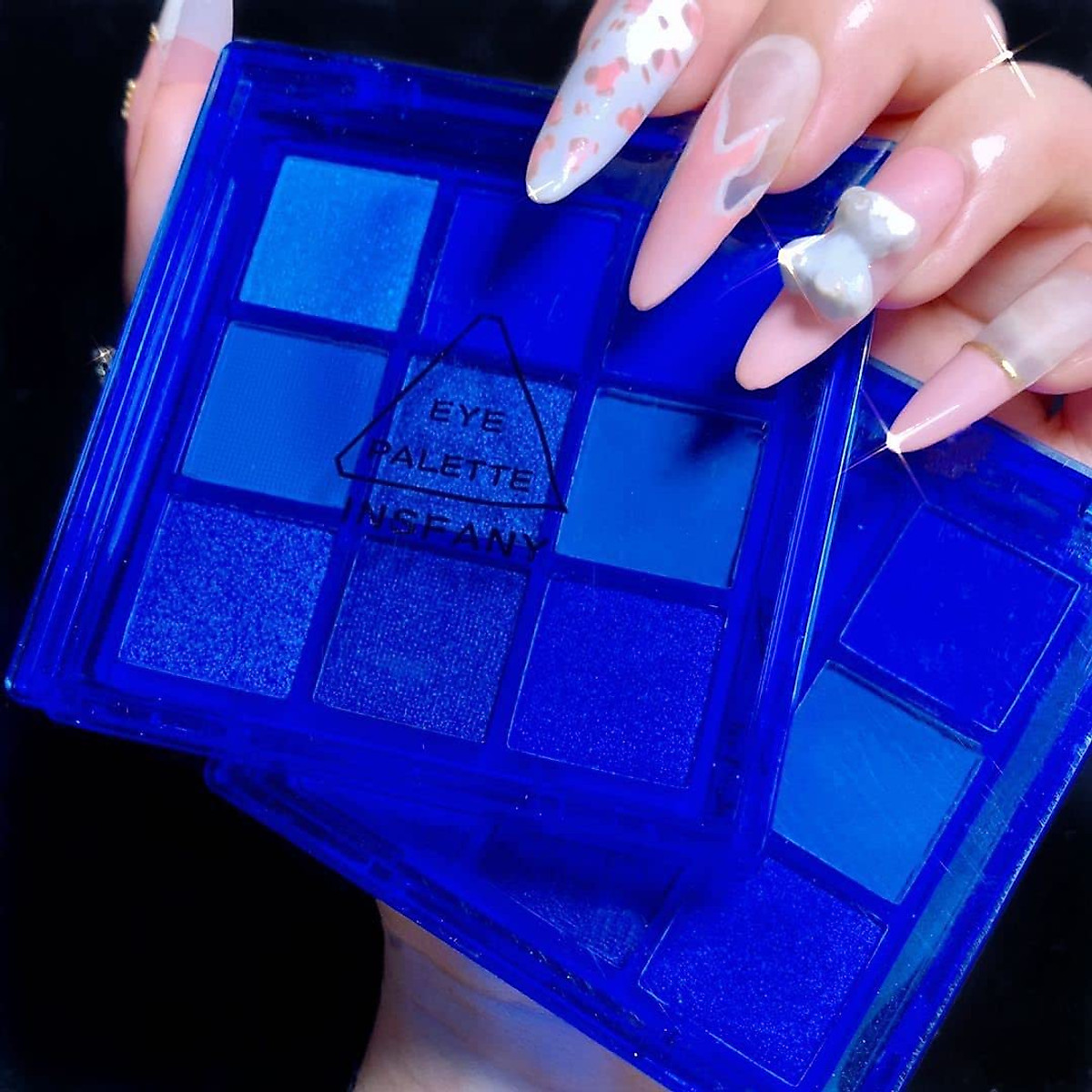 AMY'S DIARY Blue Eyeshadow Palette Glitter Eye shadow Makeup,Navy Blue Eyeshadow Shiny Sparkle Shimmer Glitter blue Eyeshadow Waterproof Pallete,royal blue Glitter Blue Eye Eyeshadow Make Up