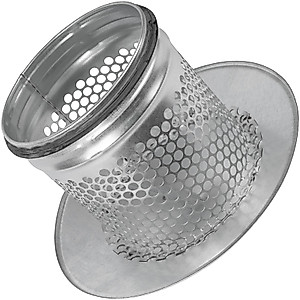 Vent Systems 6" Inch Round Chimney Cap Galvanized Steel for All Weather Conditions Top Round Exhaust Cap with Rubber for Perfect Insulation Roof Vent Cap Vent Cover 6 Inch 150 mm