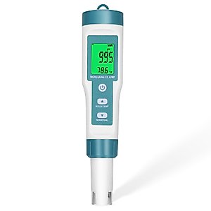 Generic PH Meter Digital Water Quality Tester - 7 in 1 Water Salinity Testing Kit with PH Temp EC TDS ORP S.G. and Salt - High Accuracy Water Test Equipment for Aquarium and Swimming Pool, WT367