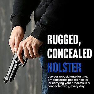 DeSantis Nemesis Pocket Holster for Pistols, Ambidextrous, Unisex Gun Holster, Made Tacky Material, Fits SIG P365, SIG P365 XL, SIG P365 SAS, SIG P365 with Manual Safety, Black