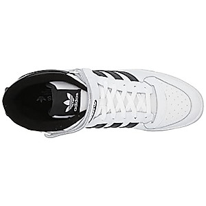 adidas Men's Forum Mid Sneaker, White/Black/White, 9