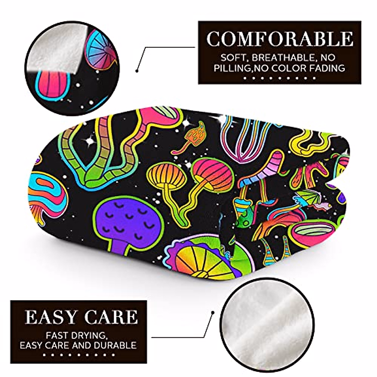 Color Mushroom Blanket for Women Men, Fuzzy Soft Fleece Flannel Mushroom Blankets for Bed Sofa Couch Lovers Gift, Lightweght Cozy Blankets for Travel Camping Hiking 50"x 60"