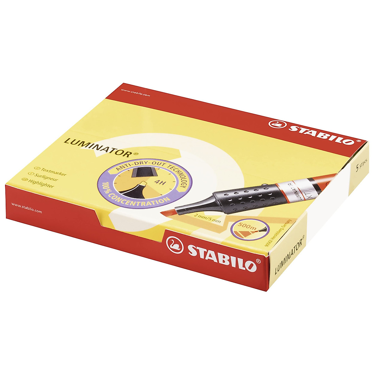 STABILO Highlighter - LUMINATOR - Pack of 5 - Green