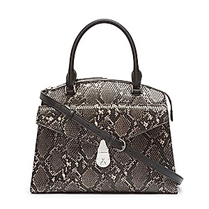 Calvin Klein Lock Candy Python Medium Statement Satchel, Asphalt