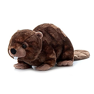 The Petting Zoo Beaver Stuffed Animal, Gifts for Kids, Wild Onez Zoo Animals, Beaver Plush Toy 12 inches