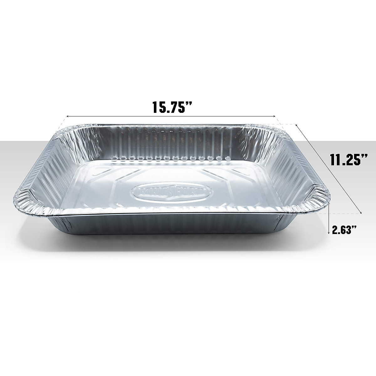 Kingsford Heavy Duty Large Aluminum Pans - Disposable Aluminum Pans for Cooking, Baking, Grilling, Frying & Roasting - Ideal Disposable Chafing Dish, Broiler, & Outdoor Tray 4 Count, (Pack of 1)
