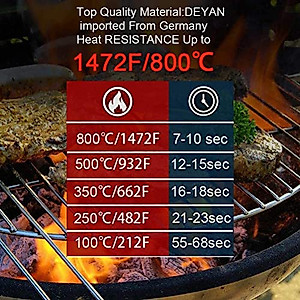 Donkik BBQ Grilling Gloves, 1472°F Extreme Heat Resistant Outoor Barbecue Gloves, Kithen Silione Non-Slip Oven Mitts for Barbeue, Cooking, Baking, Grilling, Welding