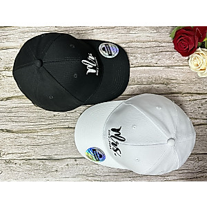 Embroidered Matching Mr Mrs EST 2024 Hats, Black White Bride Groom Dad Hat Baseball Caps, Gifts for Anniversary Newlywed Honeymoon