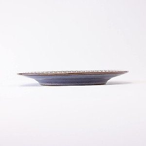 Product of Gifu Japan MIno Ware Serving Plate, Lace Rim 6.6" Plate, Brown, Japanese Ceramic Plate, Microwave/Dishwasher Safe