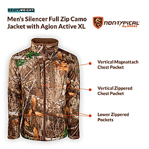 Drake Waterfowl Men's Silencer Full Zip Jacket with Agion, Realtree Edge, Large