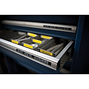 DYMO 1868796 All-Purpose Labels for DYMO XTL Label Makers, 1/2" - White on Black