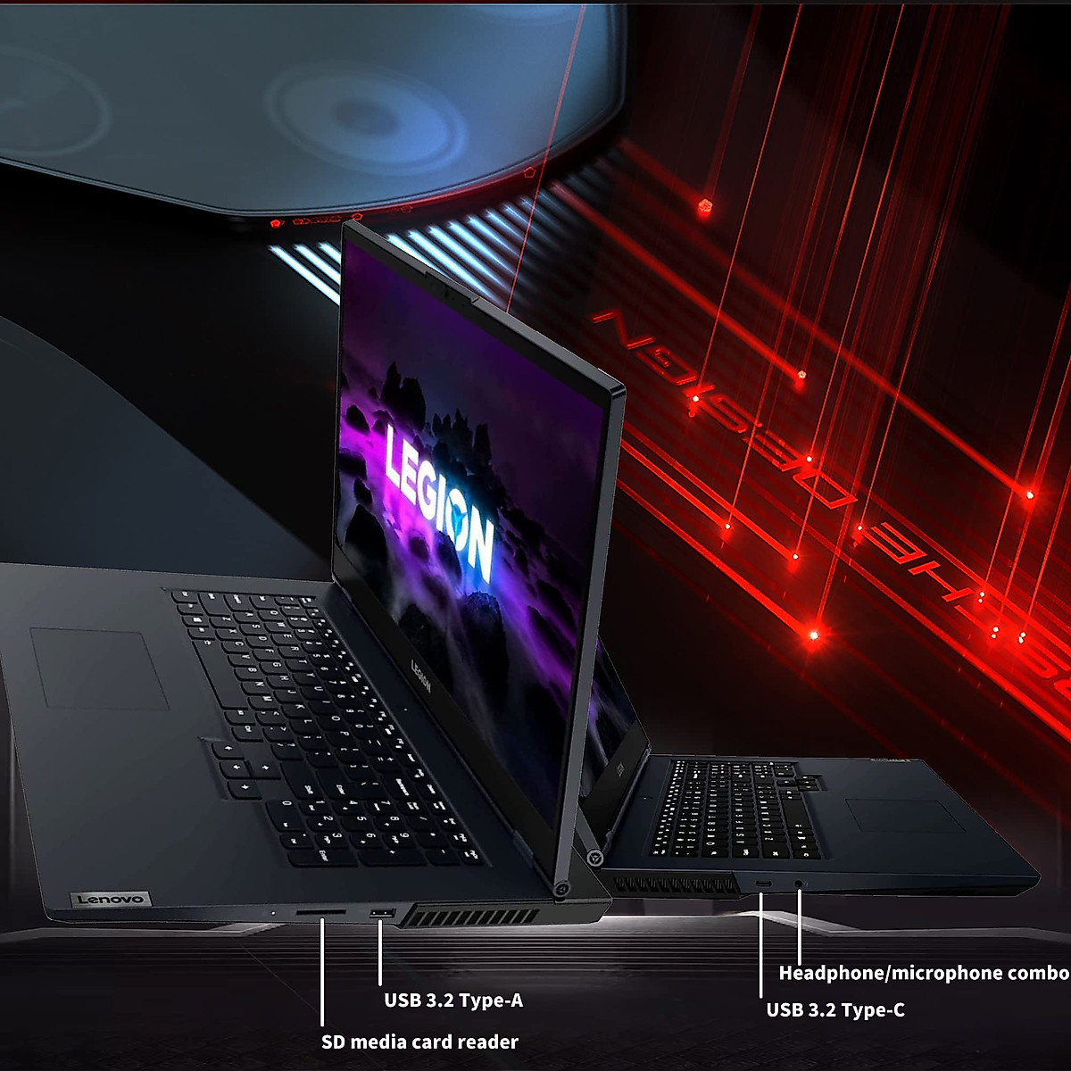 Lenovo 2023 Legion 5 17.3" 144Hz Gaming Laptop, AMD Ryzen 7 5800H, 32GB RAM, 1TB PCIe SSD, NVIDIA GeForce RTX 3050, Backlit Keyboard, WiFi 6, Phantom Blue, Win 11 Pro, 32GB SnowBell USB Card