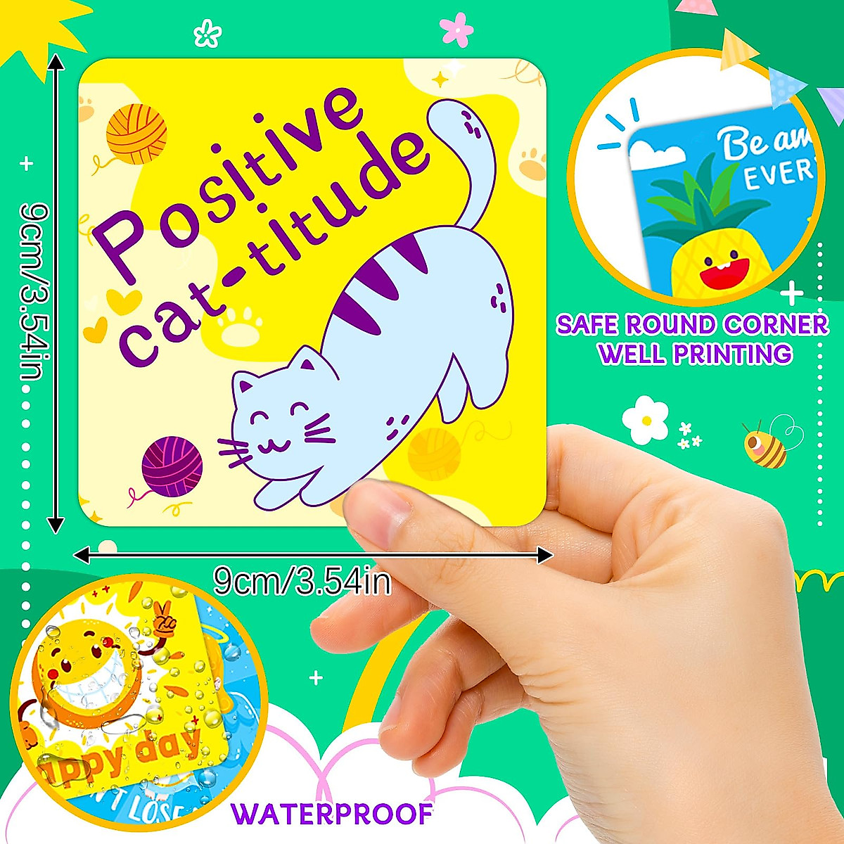YTSQLER Lunch Box Notes for Kids, 120 Motivational Inspirational Lunch Notes Cards for Kids Girls Boys with Punny Reward Stickers, Thinking of You Cards Kids Lunch Accessories School Supplies