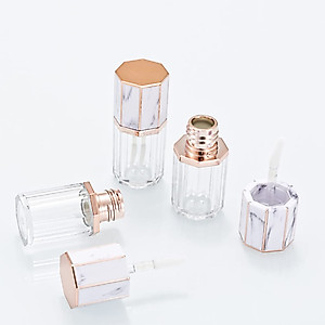 minkissy 5pcs Makeup Bottles Empty Lip Balm Tubes Clear Lipgloss Clear Lip Gloss Tube Lip Gloss Wand Tubes Lip Balm Containers Mini Lip Gloss Tubes Lip Tubes Lipstick Unique Travel