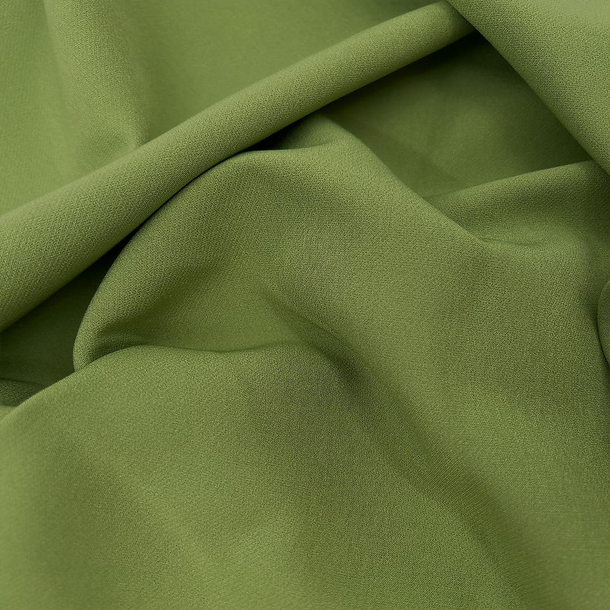 Texco Inc Solid Color Polyester Spandex 4-Way Twill Stretch Work Clothes, Formal Wear, and DIY Projects/Apparel Fabric, Green Moss 3 Yards