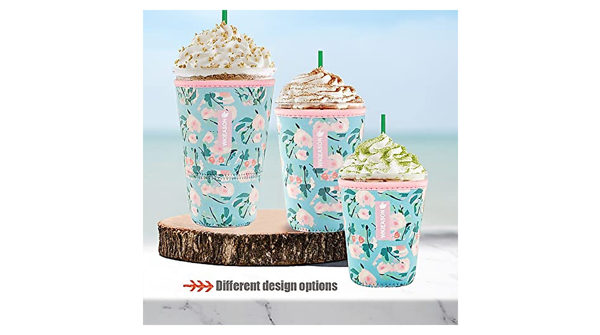 Reusable Iced Coffee Insulator Sleeves - Cold Drinks & No Mess