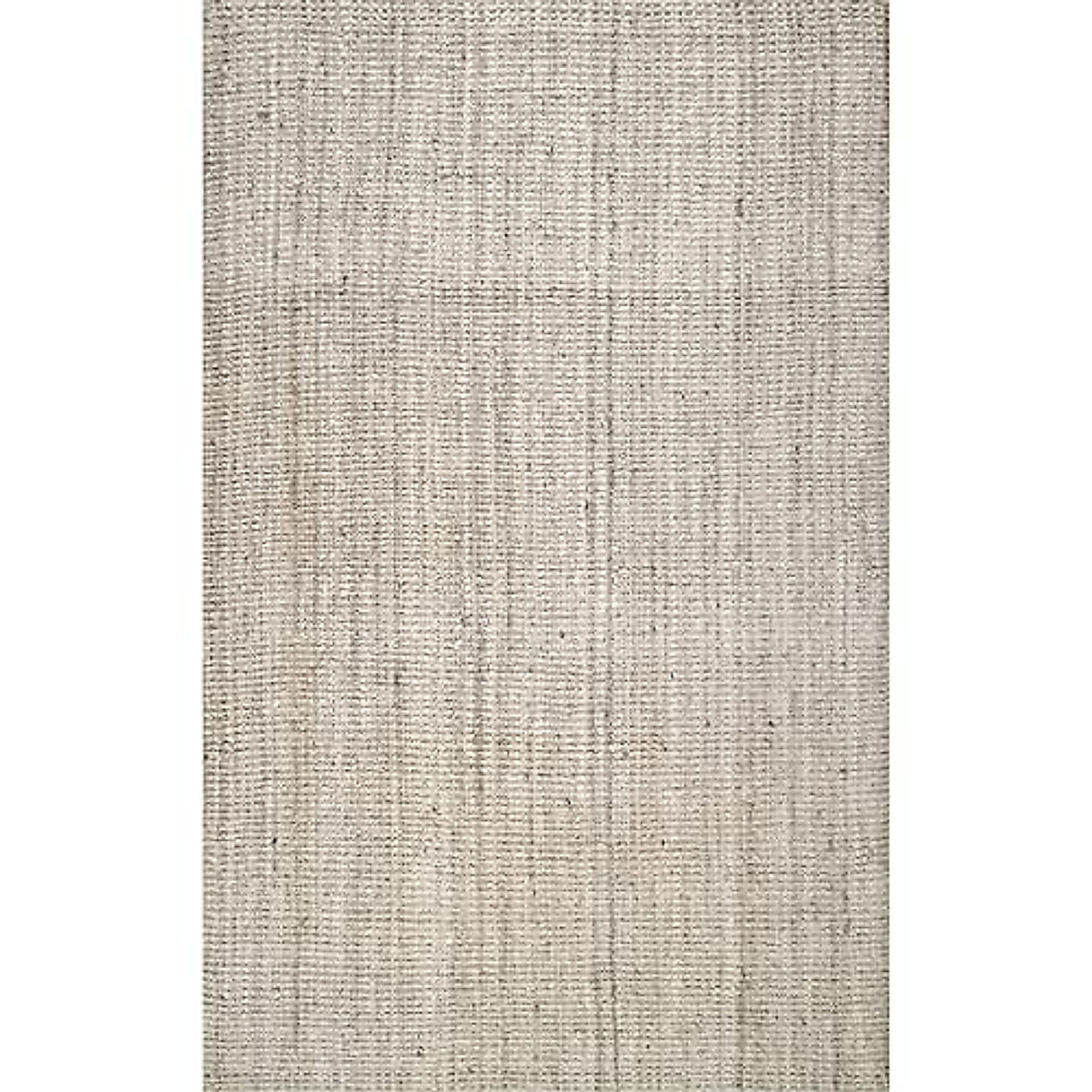 nuLOOM Ashli Handwoven Solid Jute Accent Rug, 2' x 3', Off-white