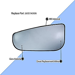 68067731AA Driver Left Side Mirror Glass Tow Lower Glass Compatible with 2010-2020 Dodge Ram 1500 2500 3500 4500 5500 Left Side Tow Mirror Glass With Rear Holder