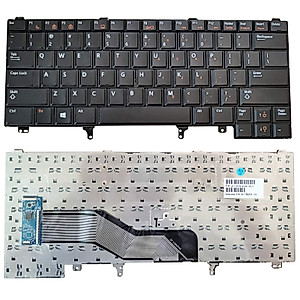 SUNMALL US Layout Replacement Keyboard Without Backlit Compatible with Dell Latitude E5420 E5430 E6220 E6320 E6330 E6420 E6430 E6440 Series (Without Pointer Stick)