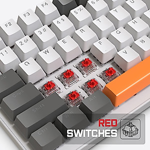 ZIYOU LANG K3 Mechanical Gaming Keyboard and Mouse Combo, 98Key Backlit Keyboard and Ultra-Light Honeycomb Shell Mouse, Red Switch Coiled Type-C to USB Cable Wired Keyboard for PC/Mac/Windows