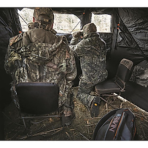 Guide Gear Huntrite 360 Swivel Hunting Blind Chair, 300 Pound Capacity, Folding, Lightweight, Portable, Padded Cushion Hunting Seat, Hunt Gear and Equipment, Black