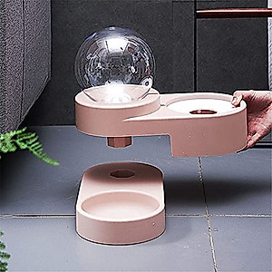 ZHUHW Bubble Pet Dog Bowls Cats Water Fountain Automatic Pet Feeder for Dogs Cats 1.8L Pet Drinking Dispenser Dog Double Bowl (Color : Blue)