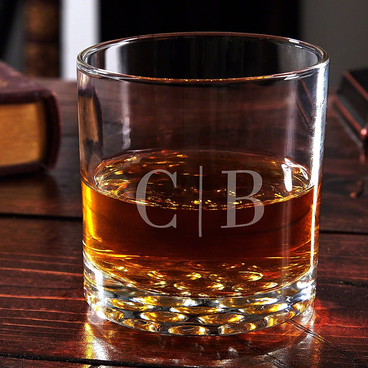 HomeWetBar Quinton Monogram Engraved Whiskey Glass (Personalized Product)