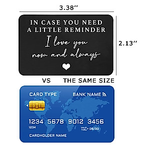 Valentine’s Day Gift for Boyfriend Husband Hubby Fiancé-Sentimental Engraved Wallet Insert Card Decor-In Case You Need A Little Reminder I Love You-Wedding Christmas Birthday Gifts for Men Him