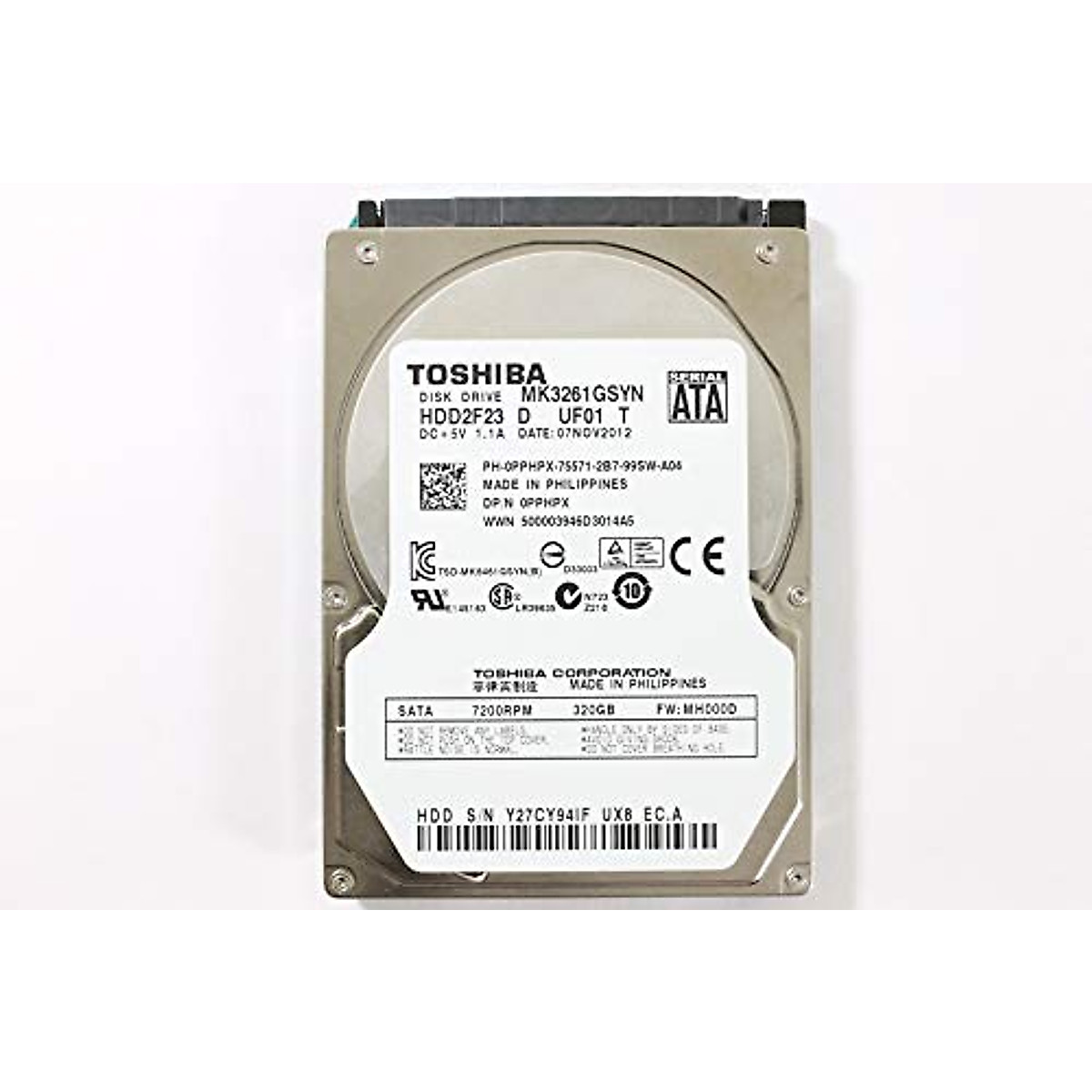 Dell PPHPX 320.0GB 7.2K SATA 2.5 3Gbps Hard Drive RENEWED