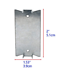 Qlvily 50PCS Nail Plates for Wood Studs, 1.5 x 2 Inch Nail Plate, Sharp Pointed Prongs, Anti-Nail Protection Plate Shield