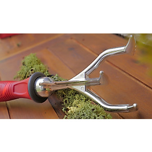 Garden Weasel Tiller – Till & Cultivate with Ease! – Features Dependable Aluminiron Construction, Non-Slip Comfort Grip, Two-Sided Prongs
