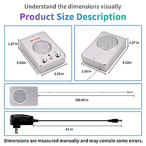 DESHUN Window intercom System Dual Way, Window Speakers, A walkie-Talkie That can be Attached to Glass,Built-in Microphone, intercom System for The Business/Bank/Office/Hospital/Station/Catering